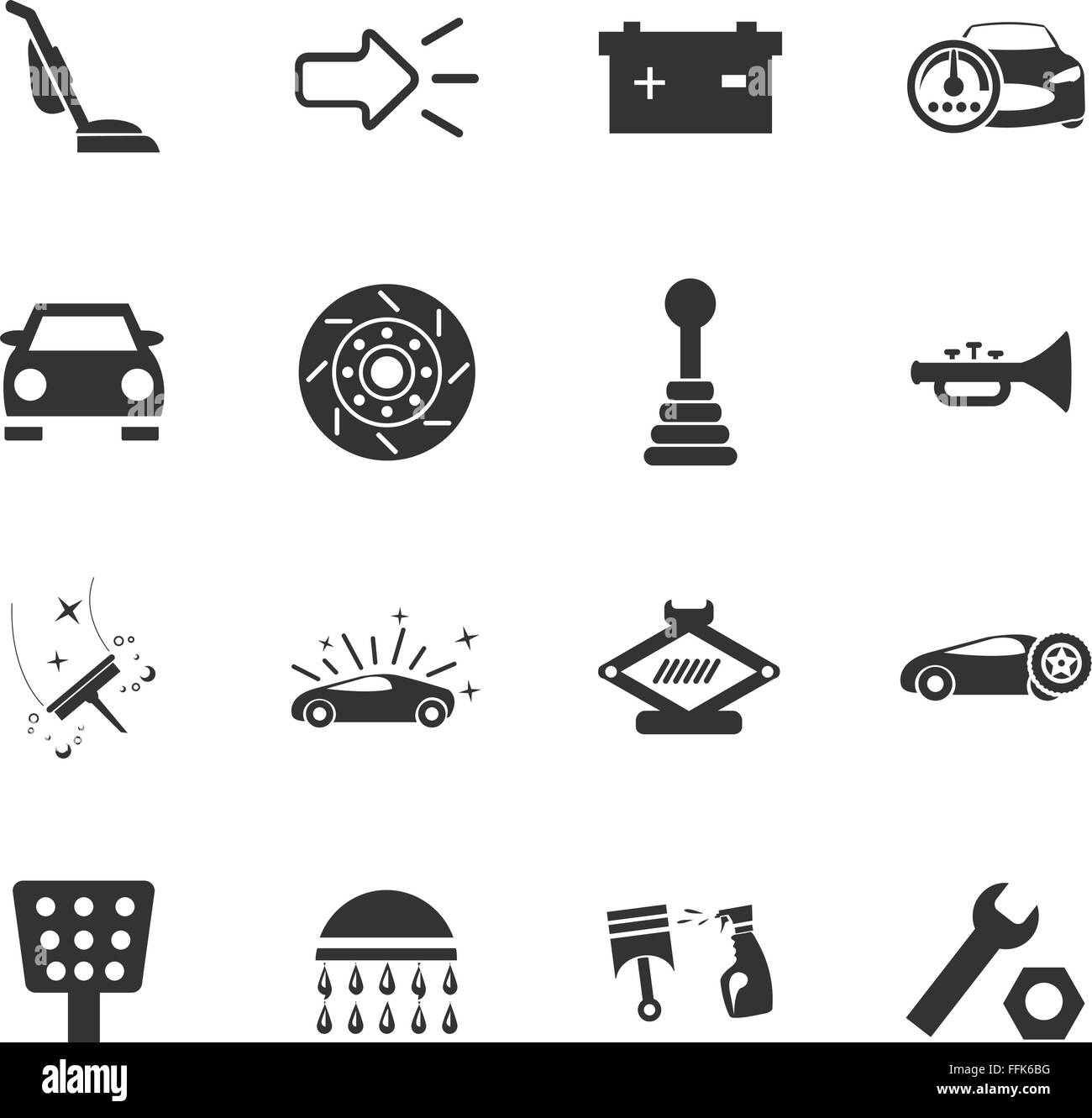 Car shop icons set Stock Vector Image & Art - Alamy
