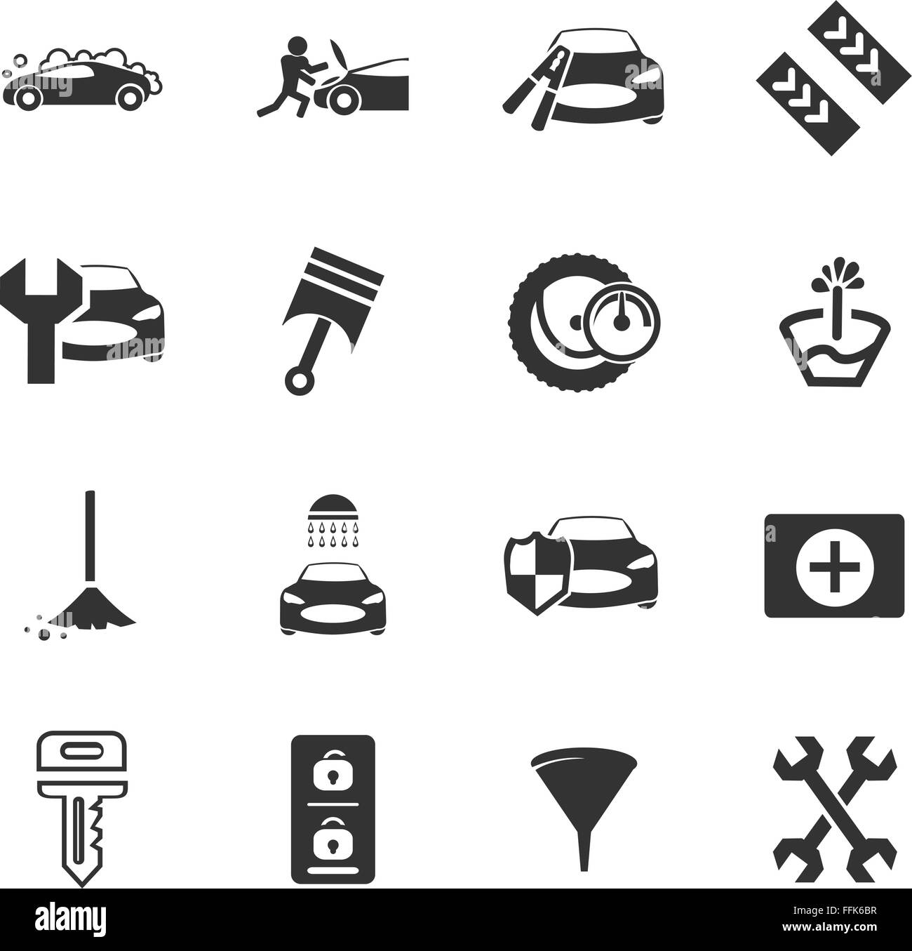 Car shop icons set Stock Vector Image & Art - Alamy