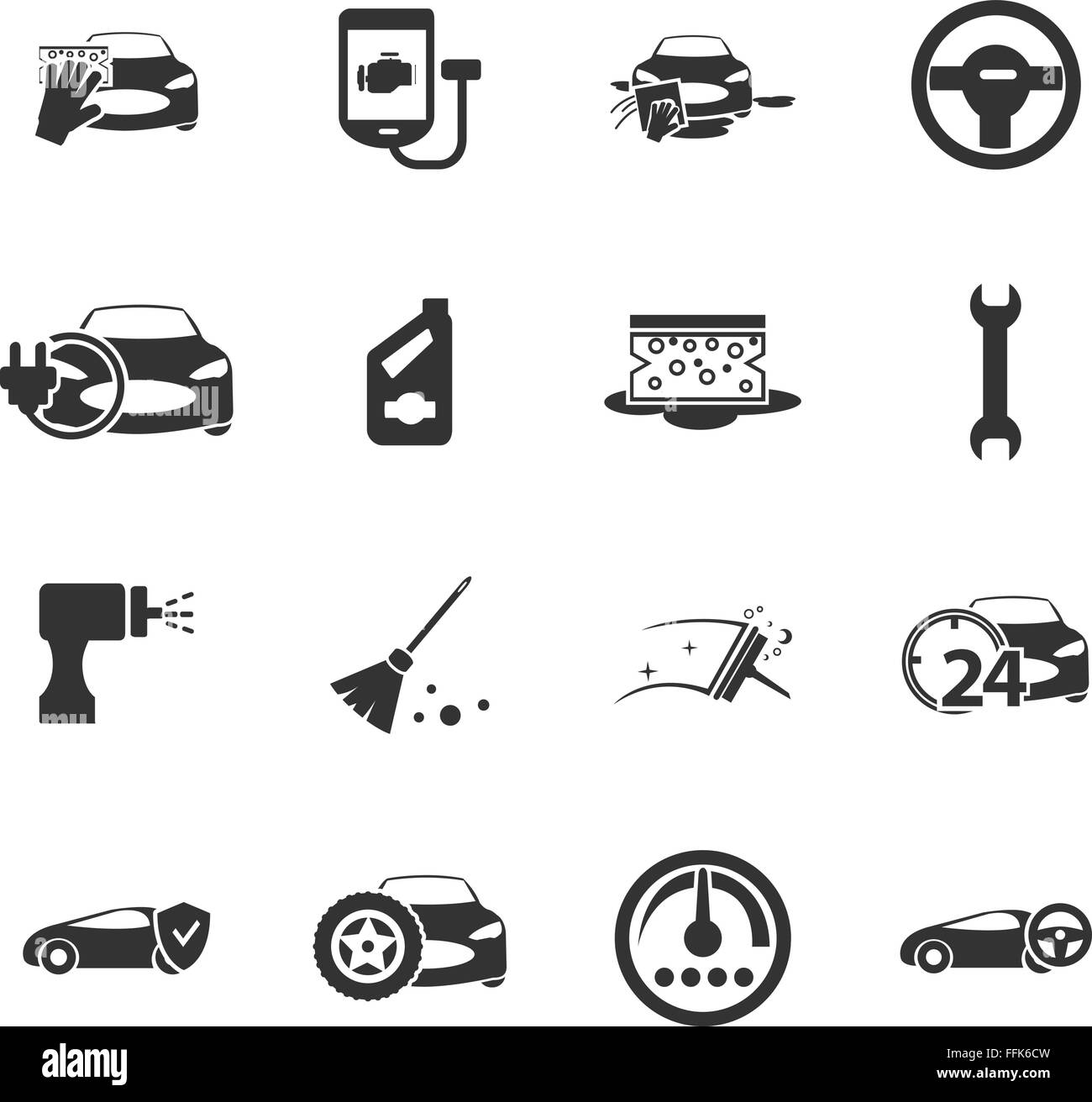 Car shop icons set Stock Vector Image & Art - Alamy