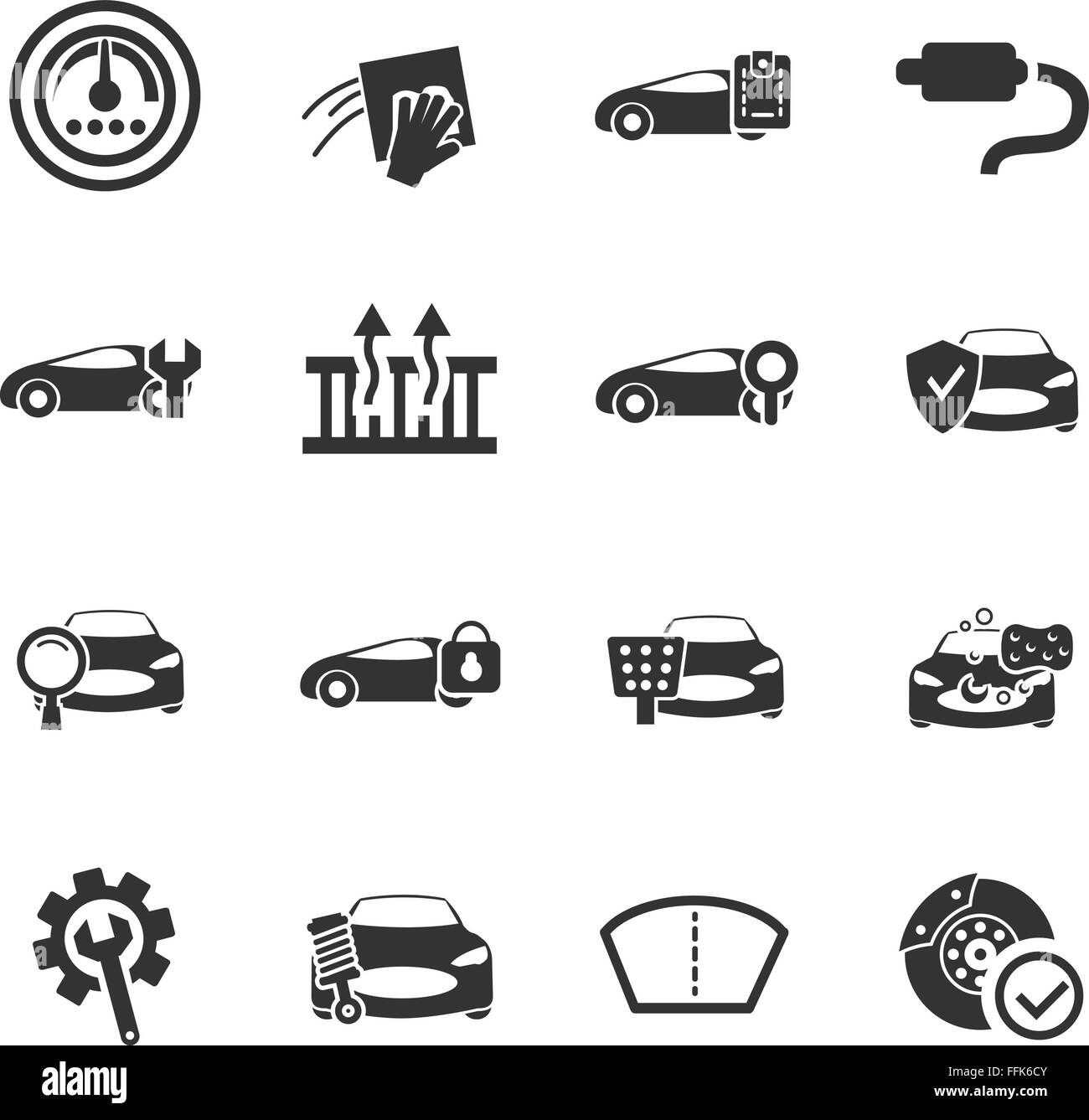 Car shop icons set Stock Vector Image & Art - Alamy