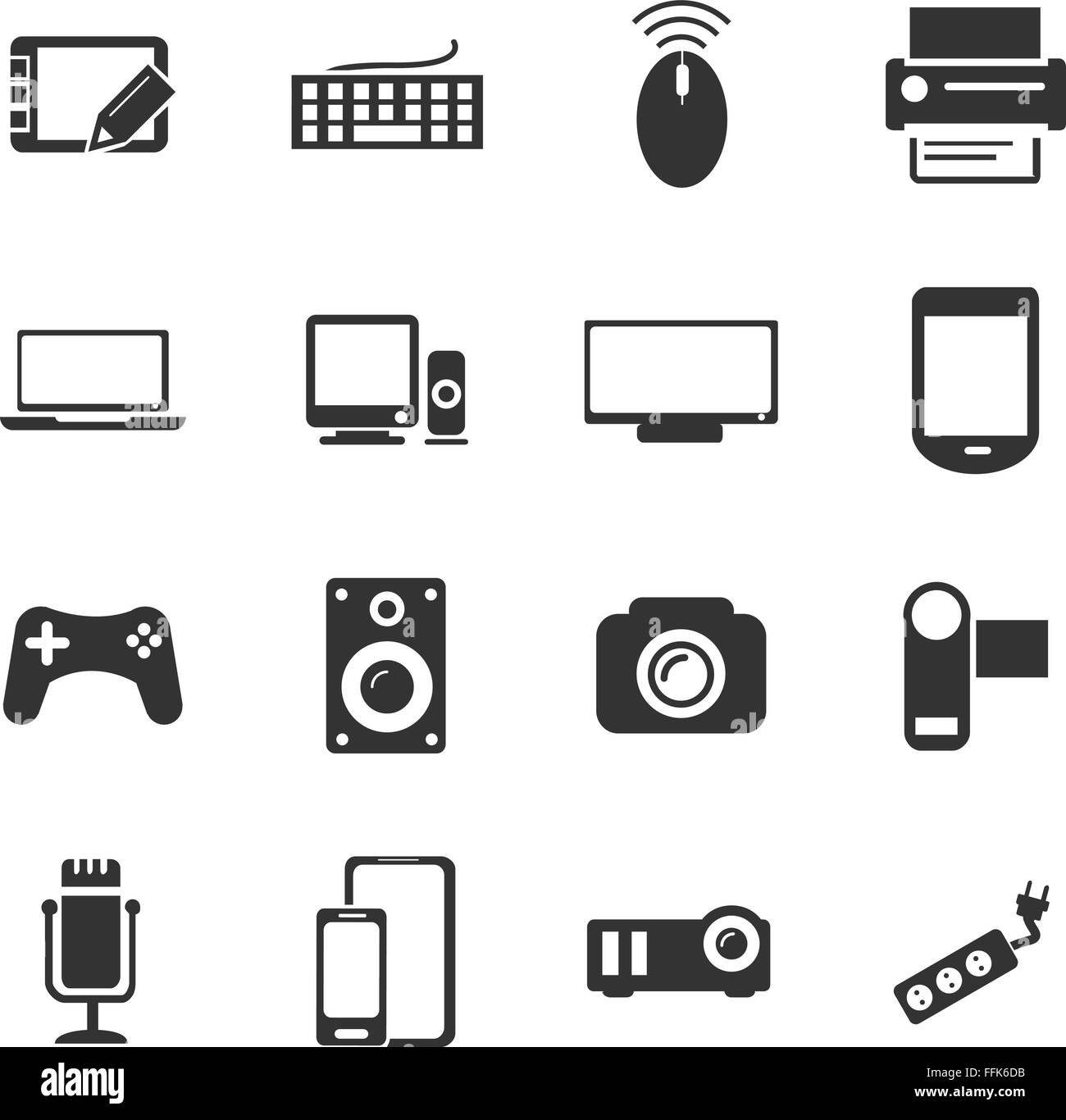 Devices icons set Stock Vector Image & Art - Alamy