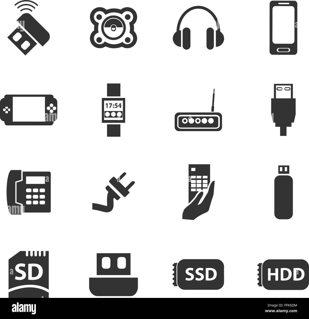 Devices icons set Stock Vector Image & Art - Alamy