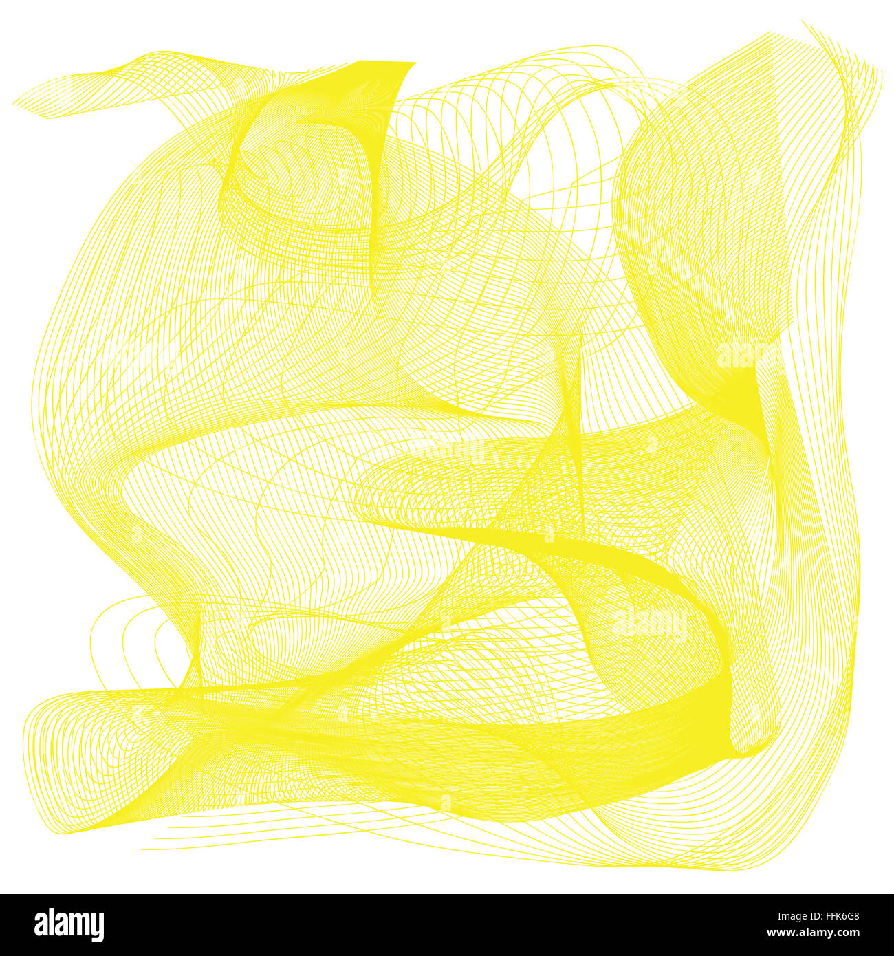 Yellow line movement with white background Stock Photo - Alamy