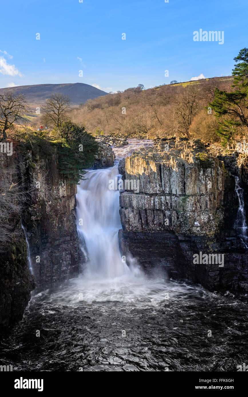 High Force waterfall on the River Tees in Teesdale Stock Photo - Alamy