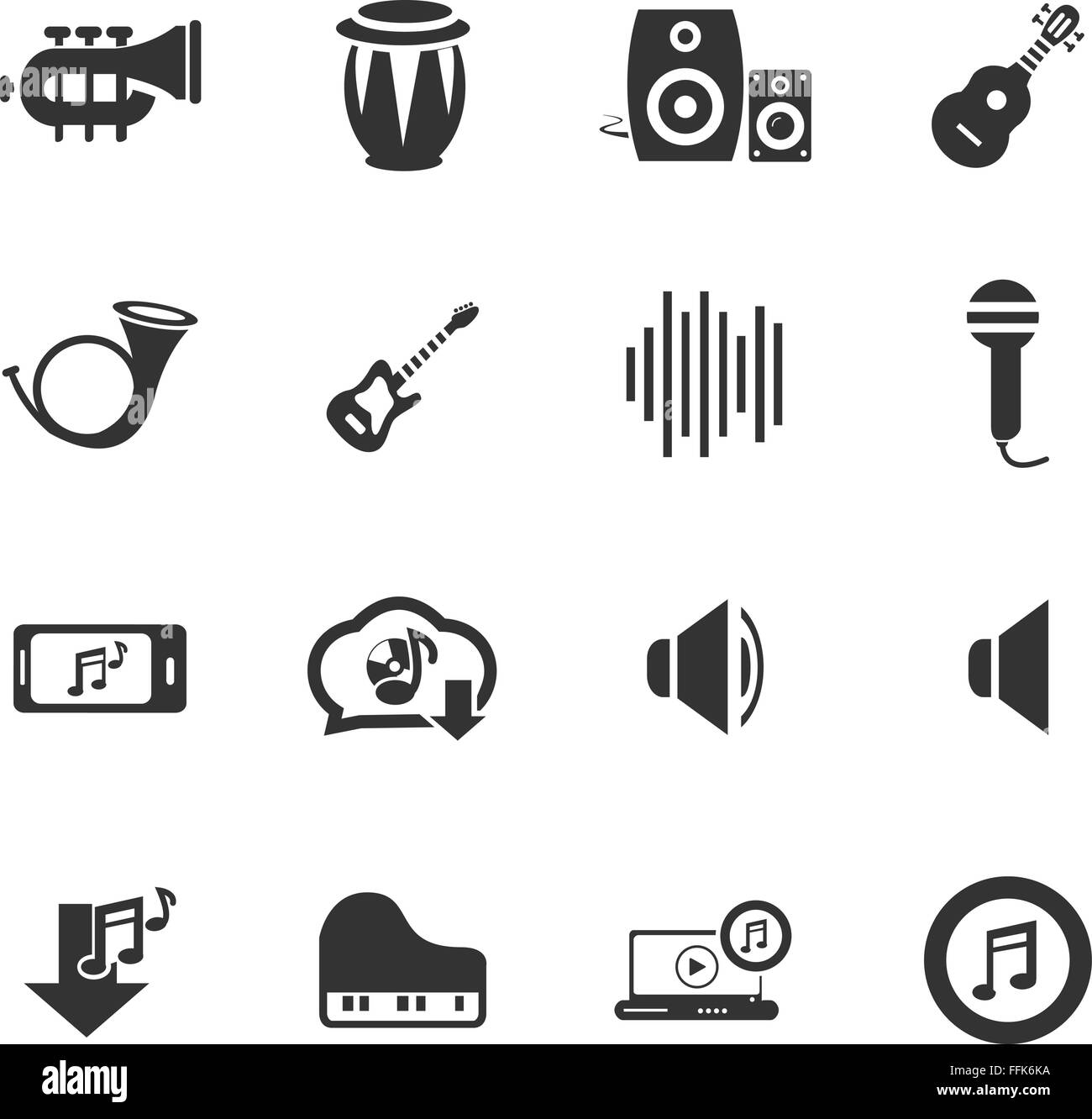 Musical note music ringtone icon hi-res stock photography and images ...