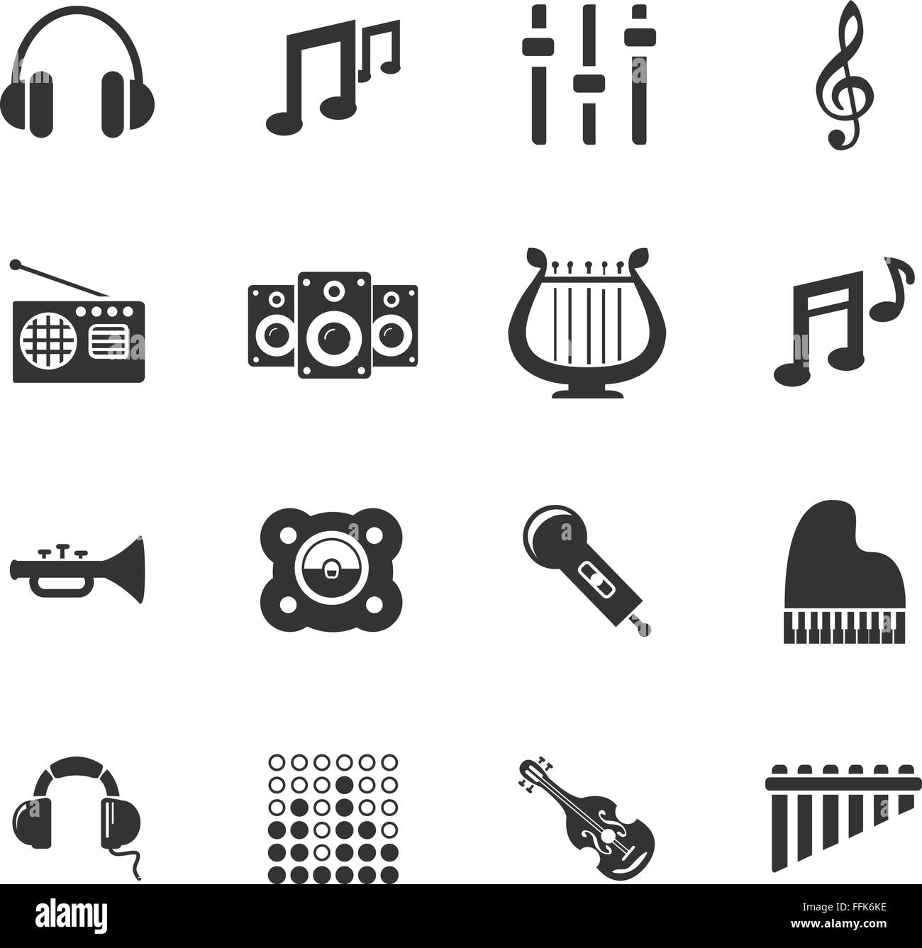 Music icons set Stock Vector Image & Art - Alamy