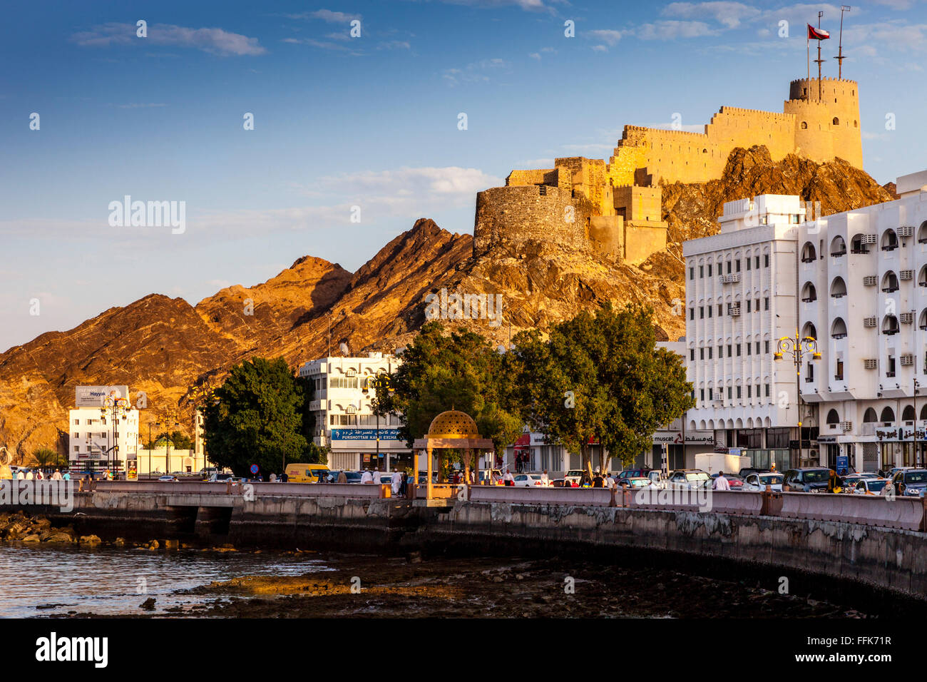 The Corniche (Promenade) At Muttrah, Muscat, Sultanate Of Oman Stock ...