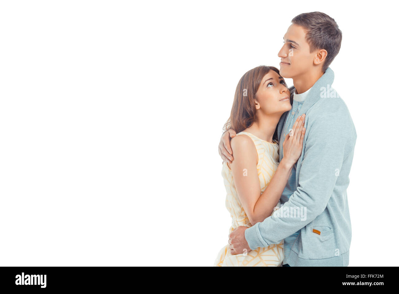 Beautiful couple on white background Stock Photo - Alamy