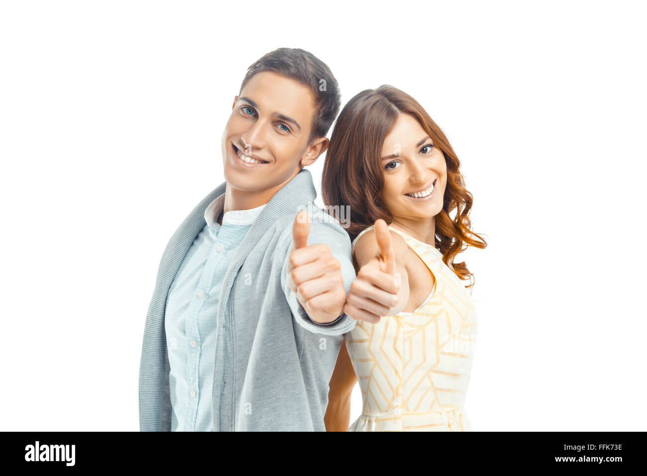 Beautiful couple on white background Stock Photo - Alamy
