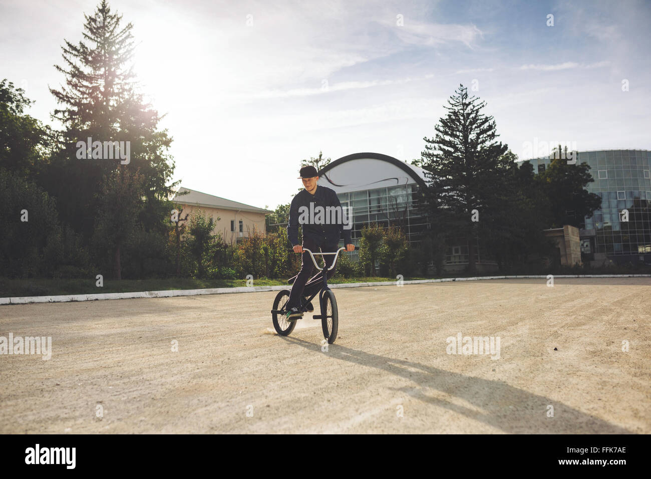 Young BMX bicycle rider Stock Photo - Alamy
