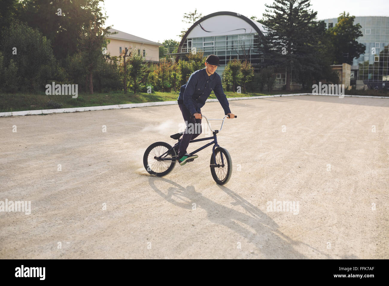 Young BMX bicycle rider Stock Photo - Alamy