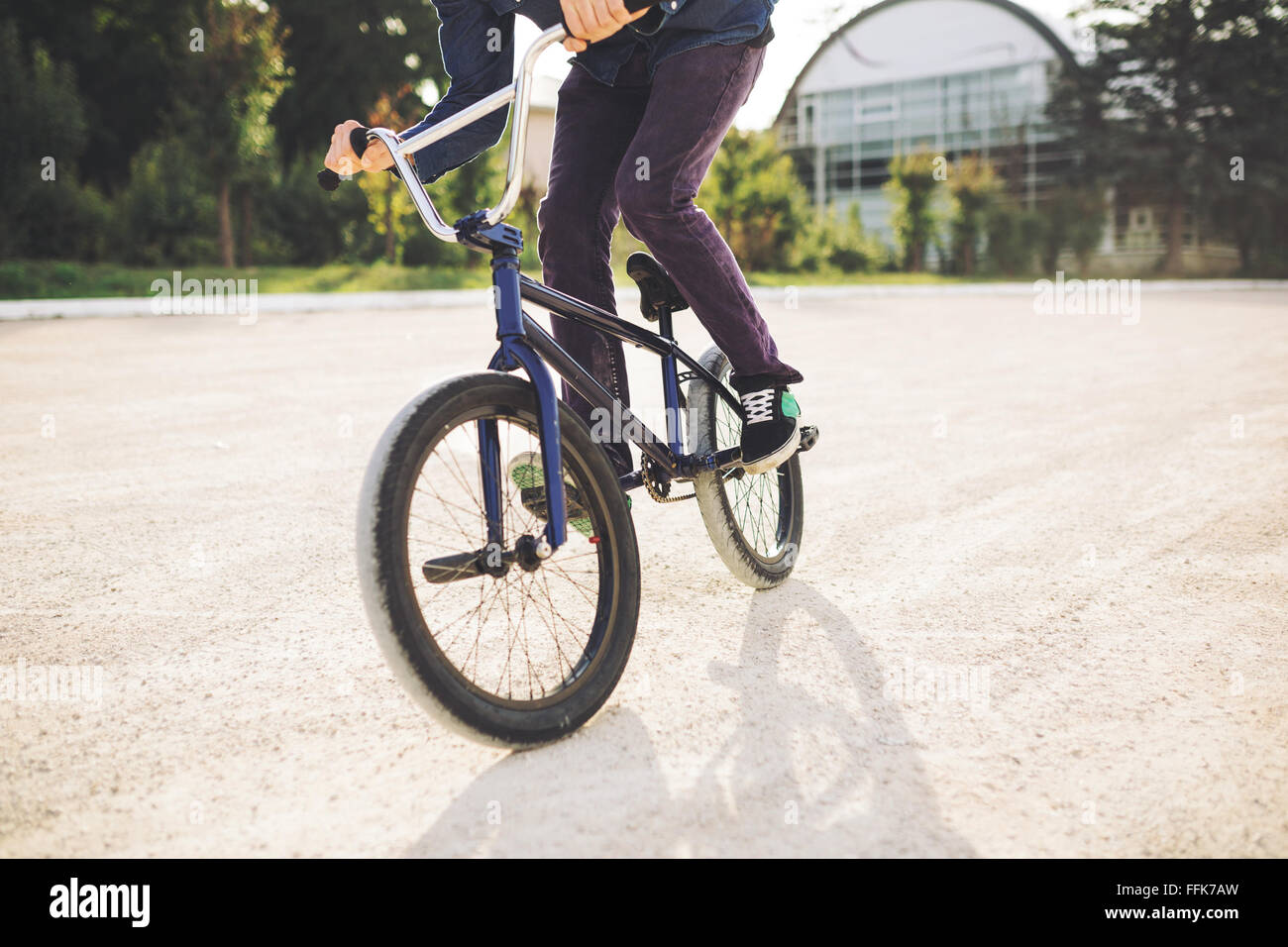Young BMX bicycle rider Stock Photo - Alamy