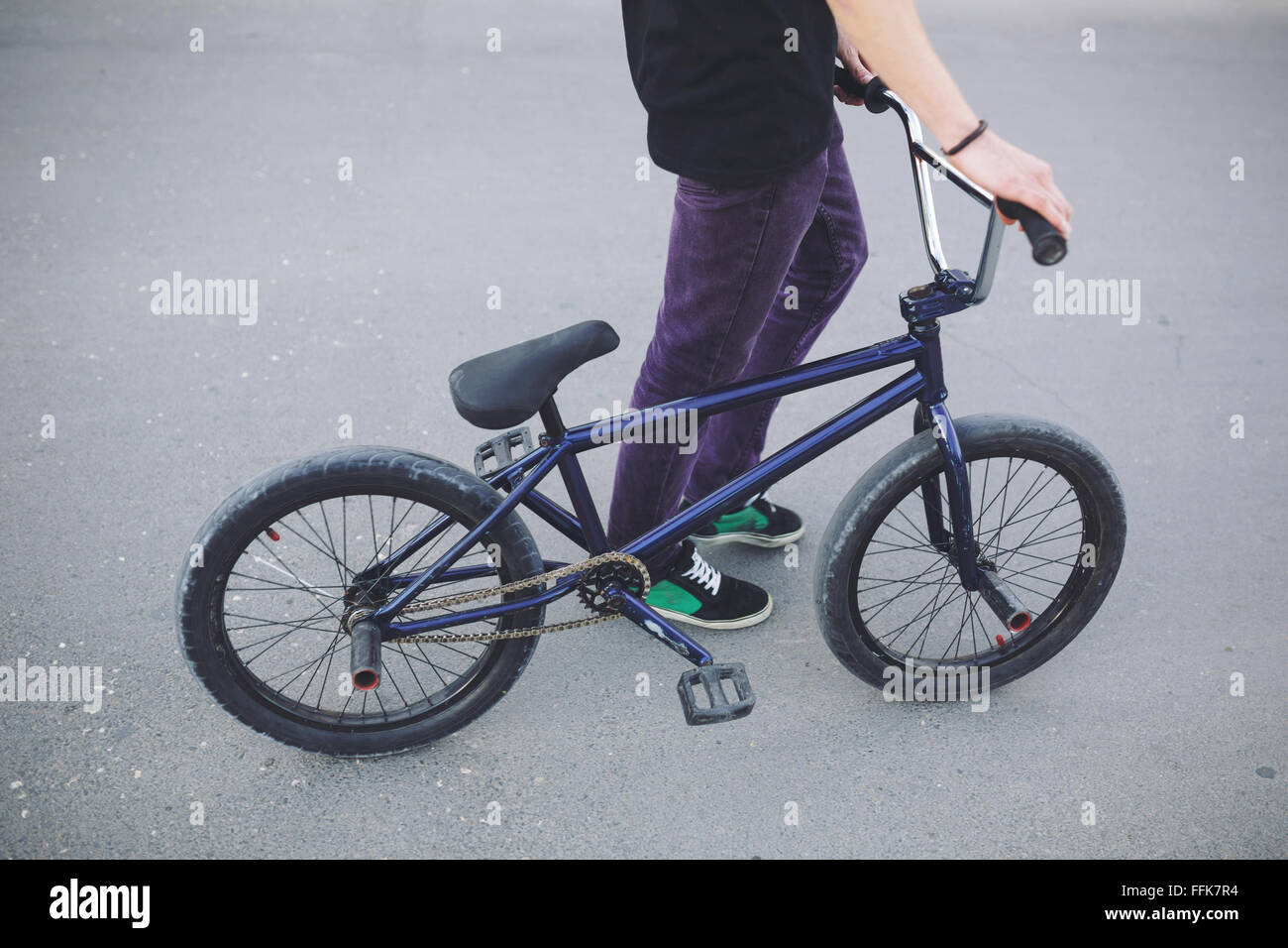 Young BMX bicycle rider Stock Photo - Alamy
