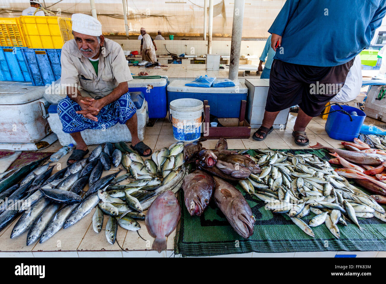 The Fish Market At Muttrah, Muscat, Sultanate Of Oman Stock Photo - Alamy