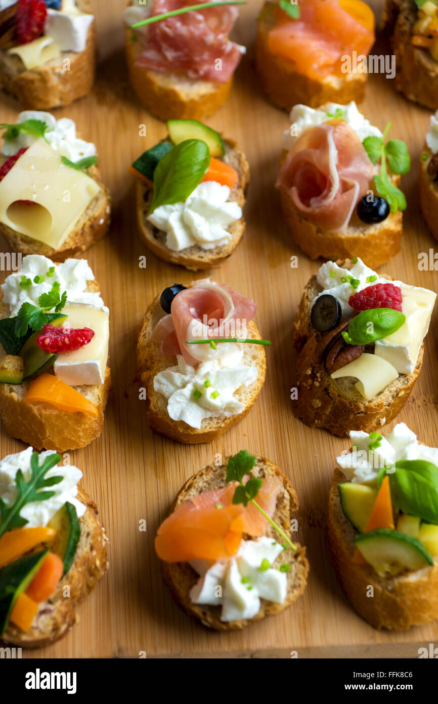 Delicious Canapes Stock Photo - Alamy