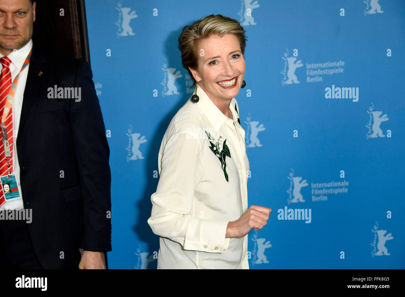 Berlin, Germany. 15th Feb, 2016. Emma Thompson during the 'Alone In ...