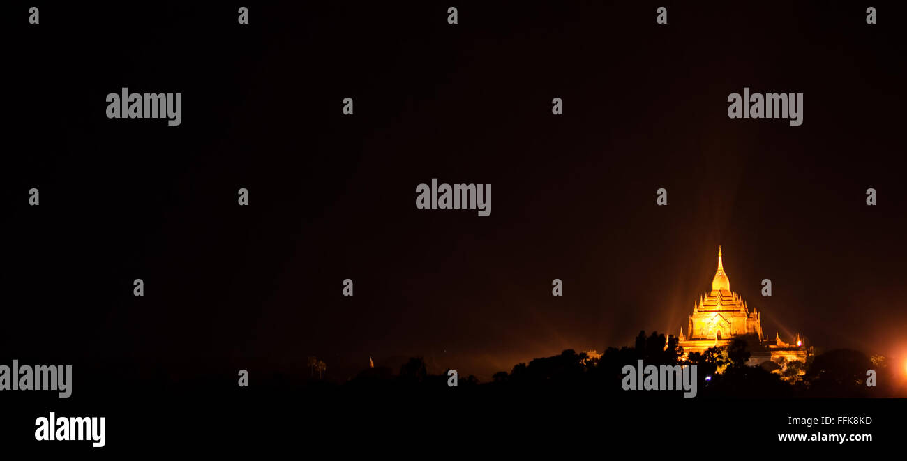 Illuminated temple in Bagan Stock Photo - Alamy