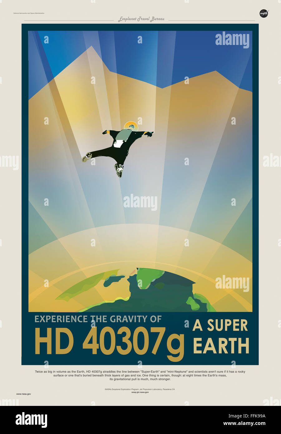Travel poster created by the Nasa Jet Propulsion Lab extol the virtues ...