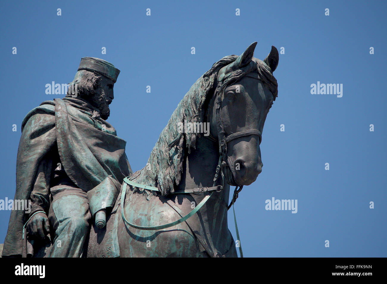 Giuseppe Garibaldi Statue at Gianicolo - Rome, Italy Stock Photo - Alamy