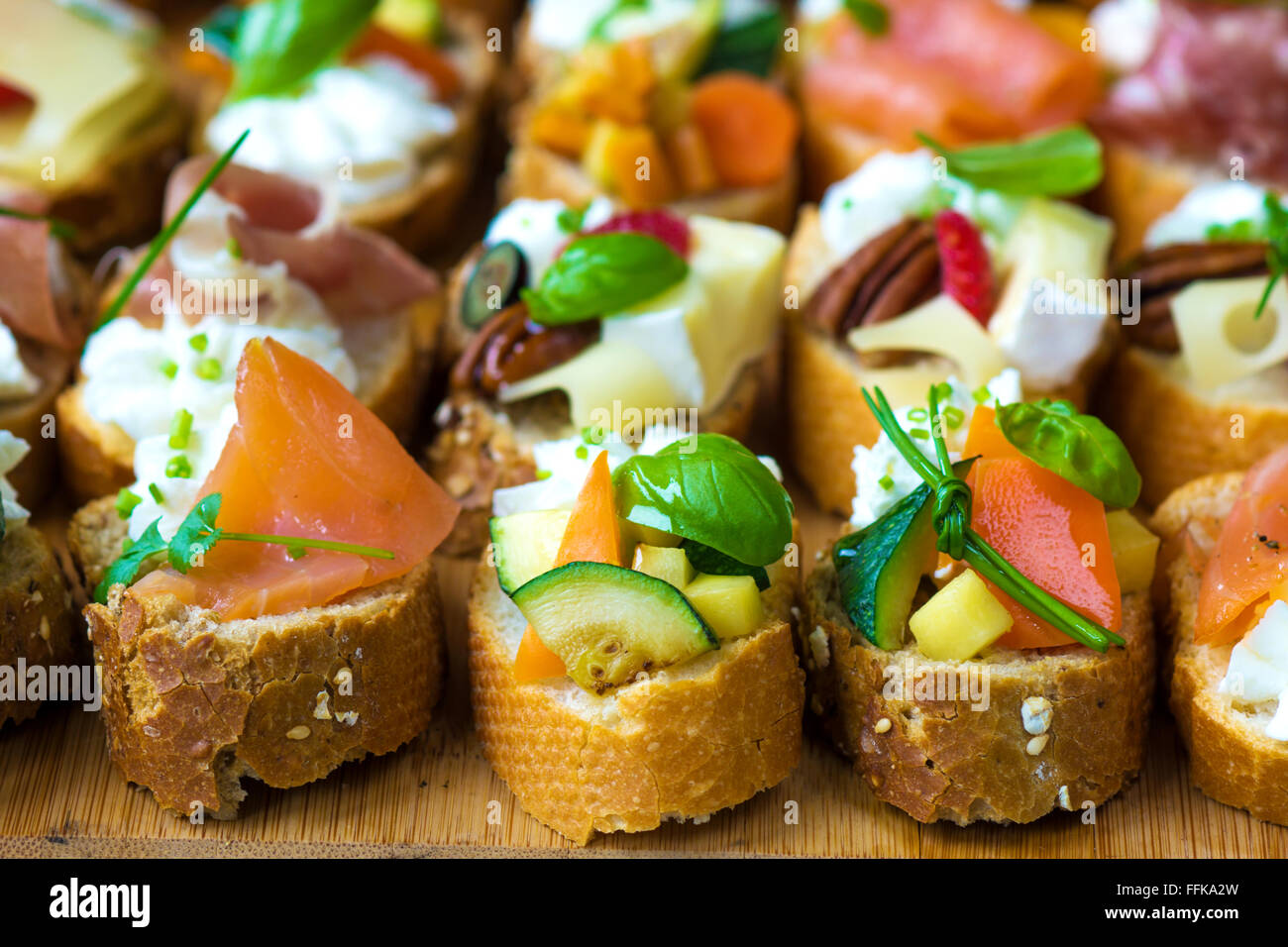 Delicious Canapes Stock Photo - Alamy