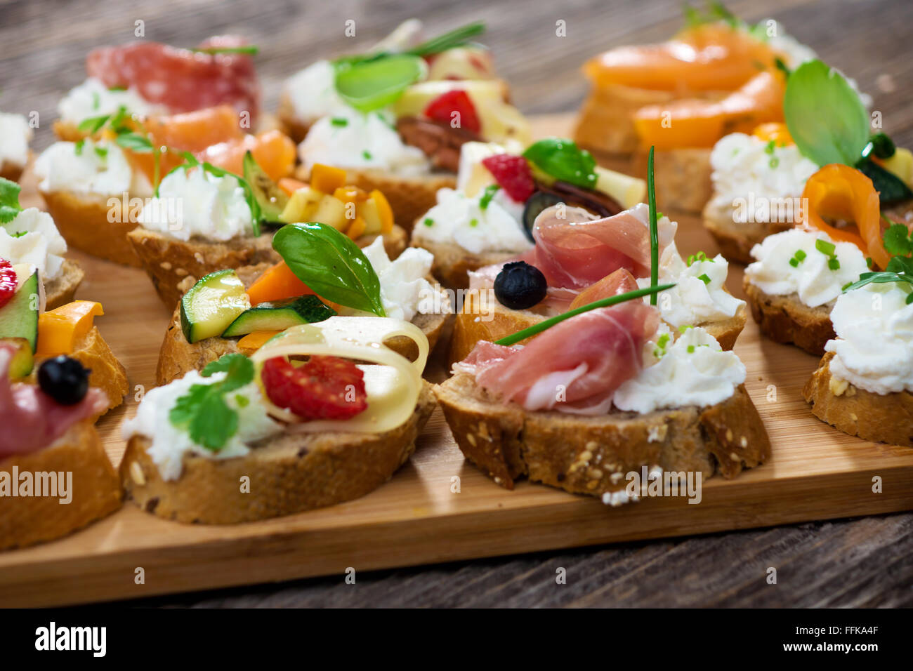 Delicious Canapes Stock Photo - Alamy