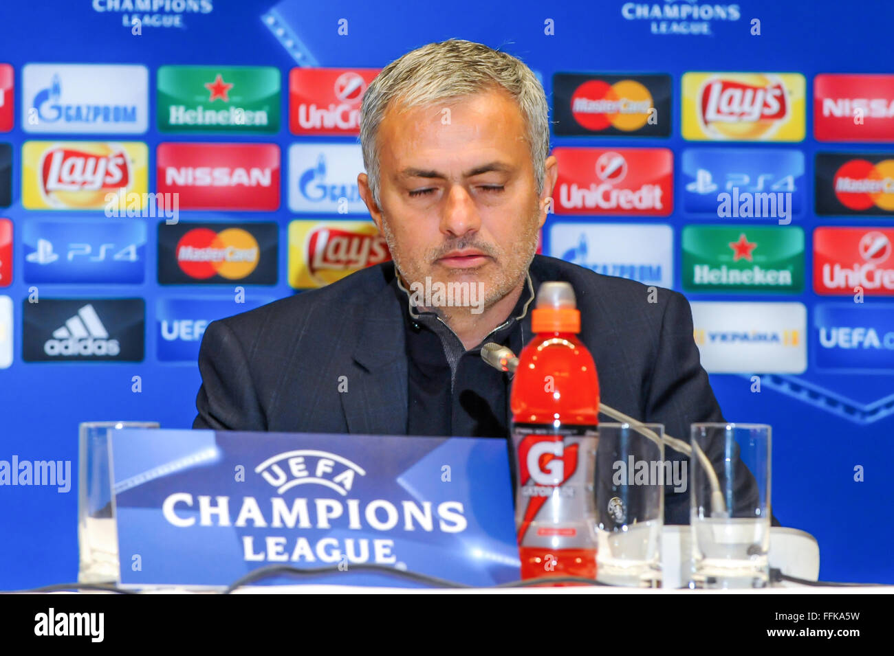 José Mourinho during UEFA Champions’ League Group G soccer match ...