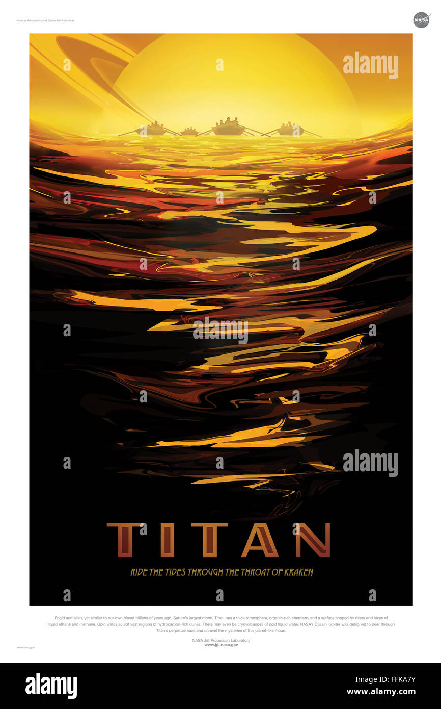 Travel poster created by the Nasa Jet Propulsion Lab extol the virtues ...