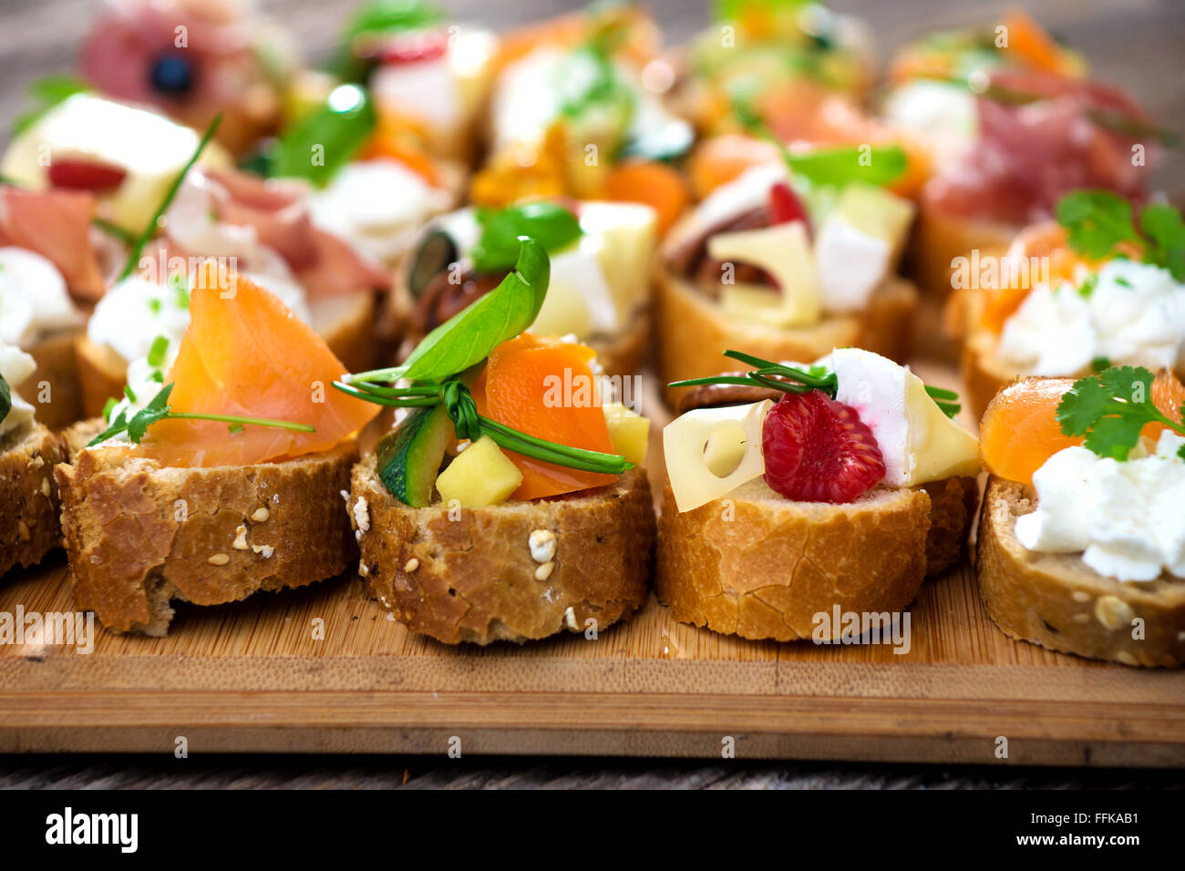 Delicious Canapes Stock Photo - Alamy