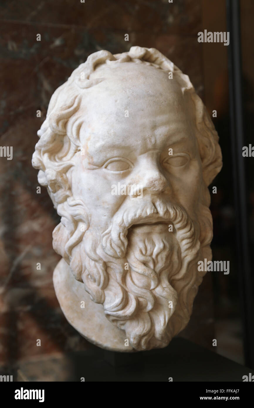 Socrates (470/469-399 BC). Classical Greek Philosopher. Bust of ...
