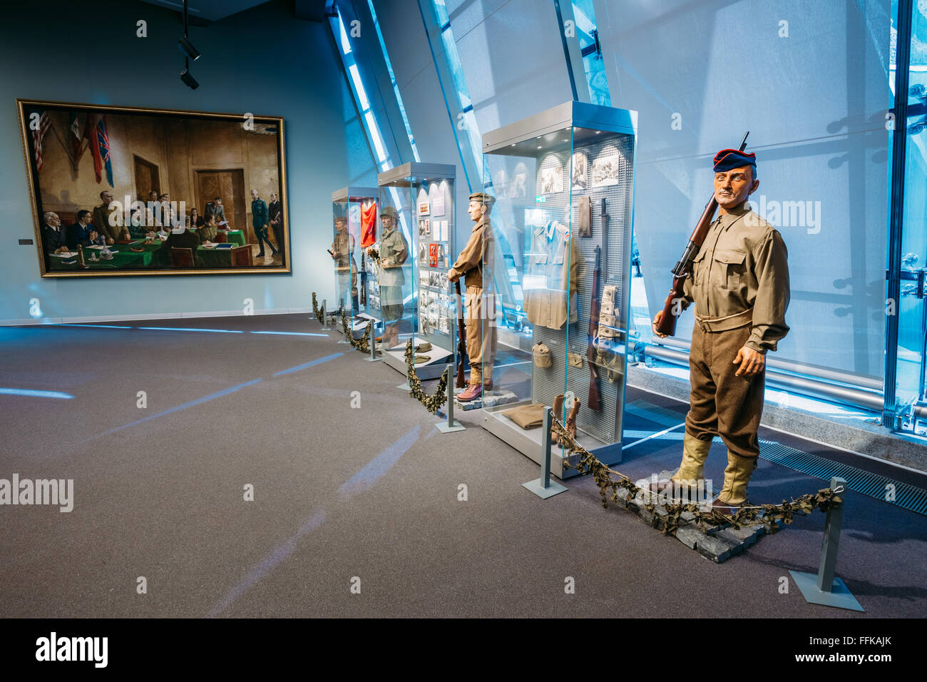 The exhibit at Belarusian Museum Of The Great Patriotic War - soldiers ...