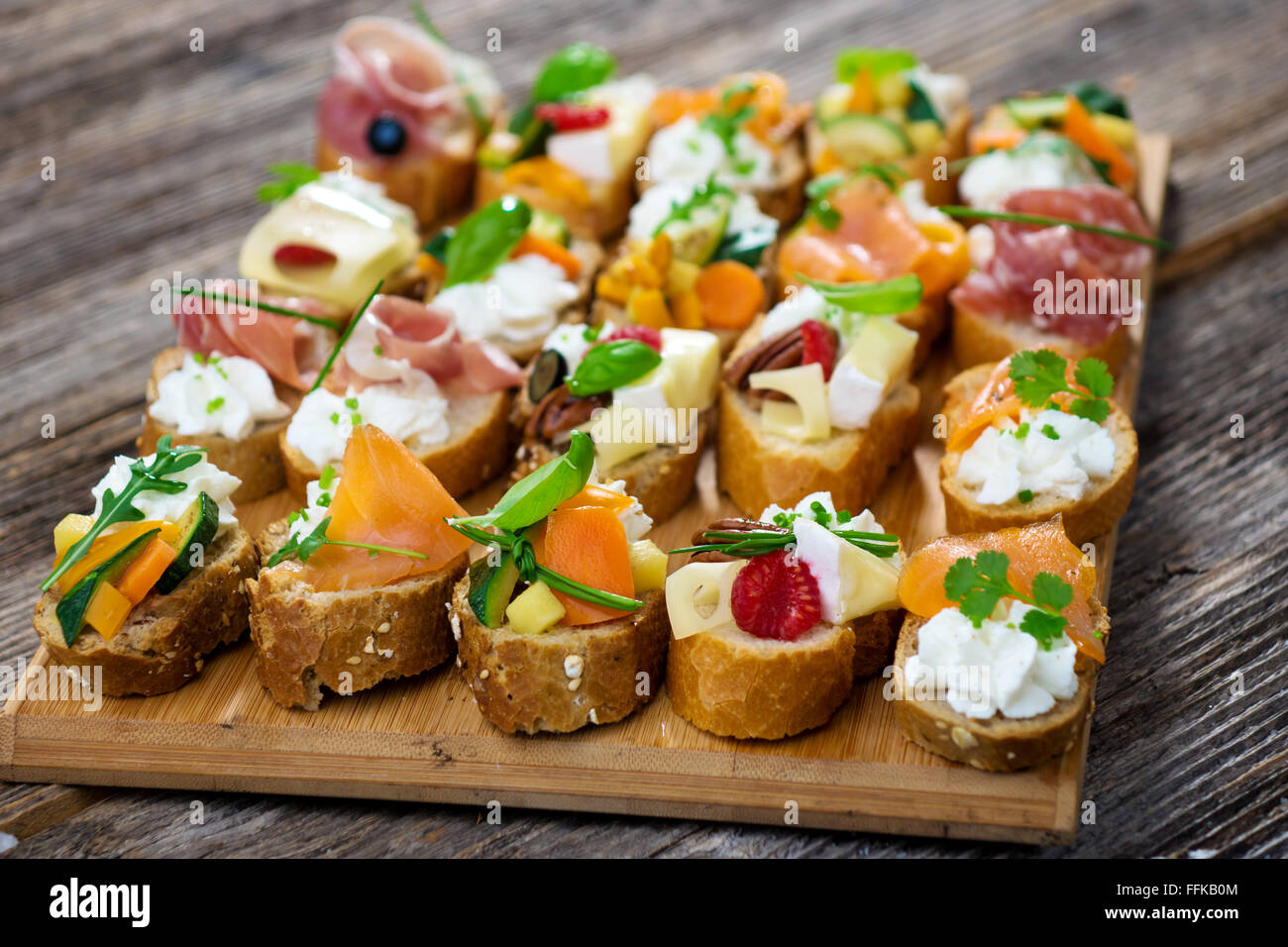 Delicious Canapes Stock Photo - Alamy