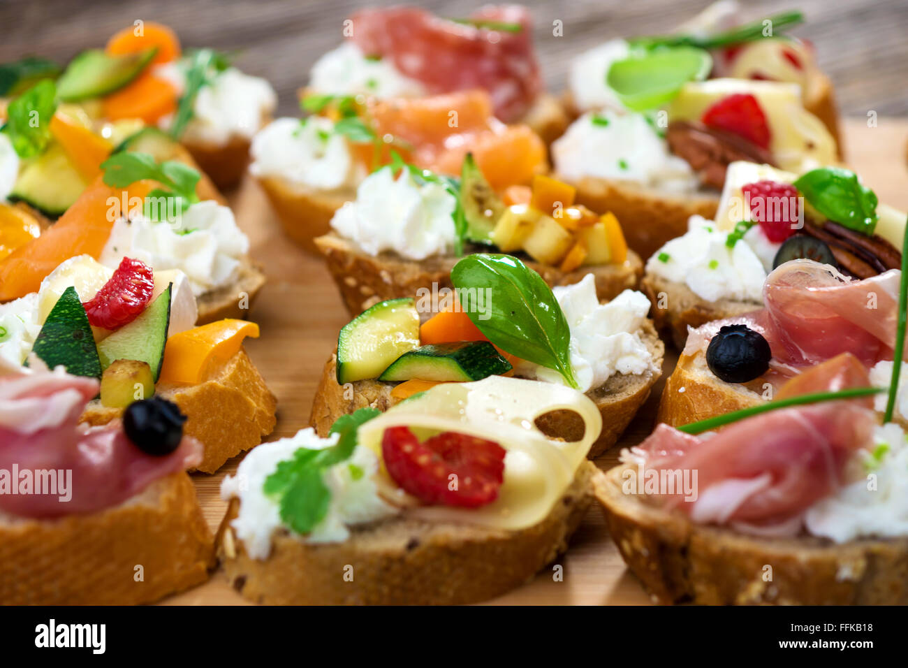 Delicious Canapes Stock Photo - Alamy