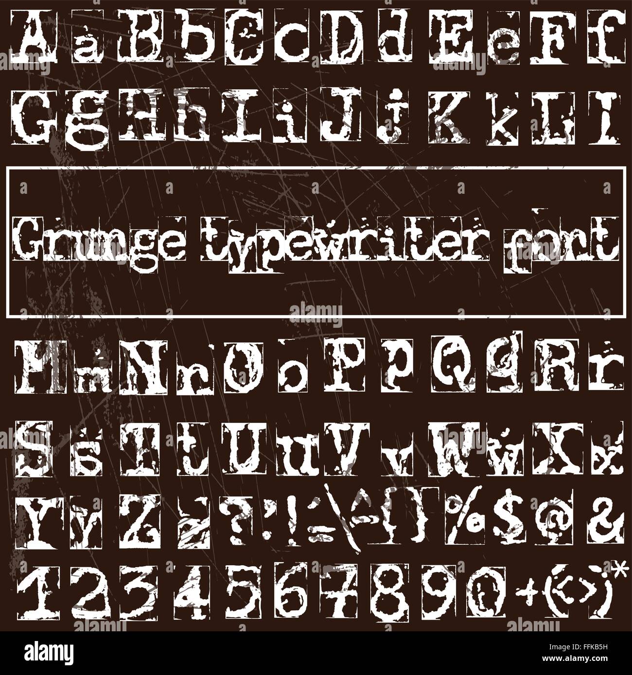 vector old typewriter font Stock Vector Image & Art - Alamy