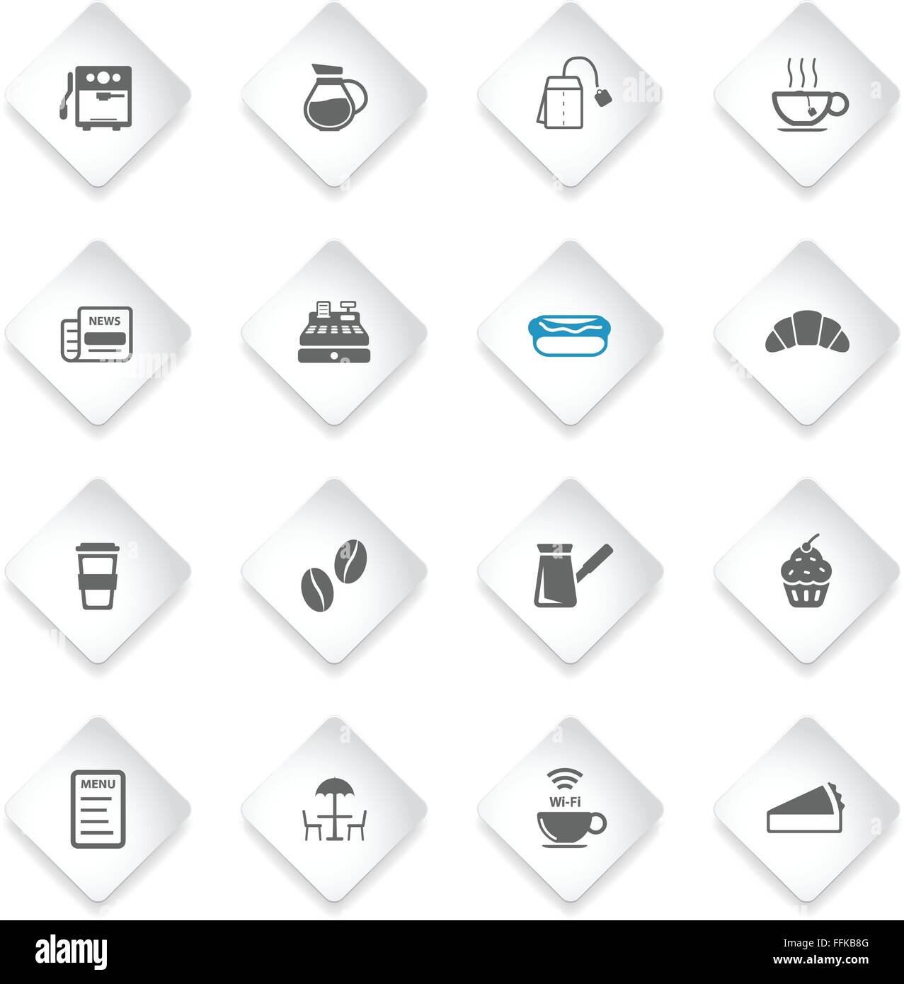 Cafe simply icons Stock Vector Image & Art - Alamy