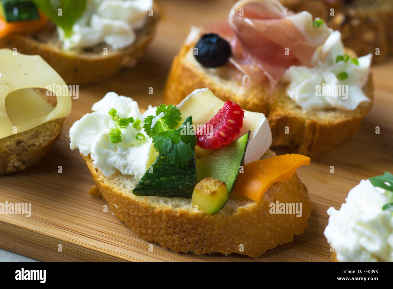 Delicious Canapes Stock Photo - Alamy