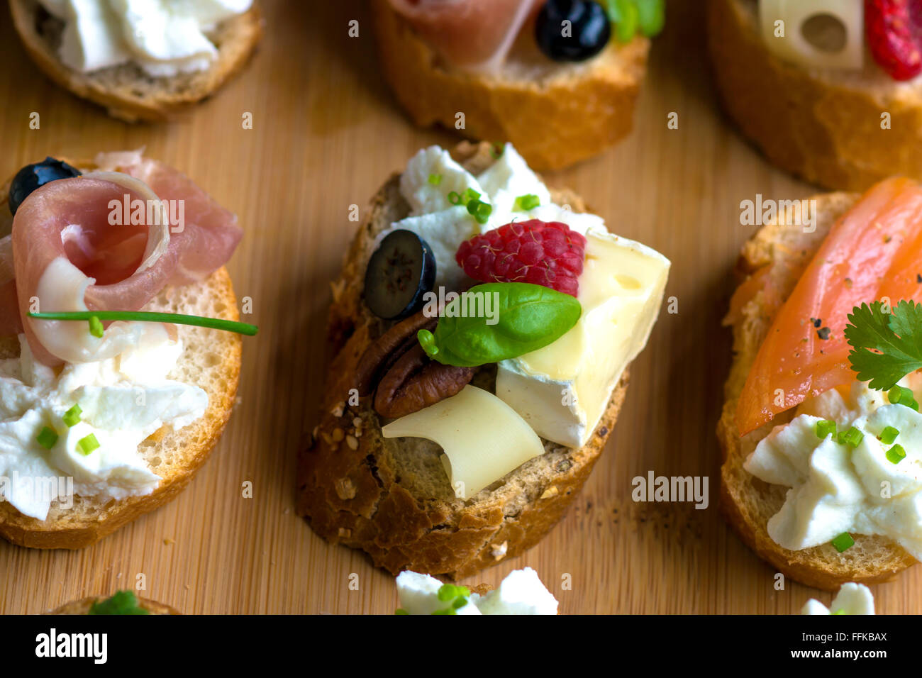 Delicious Canapes Stock Photo - Alamy