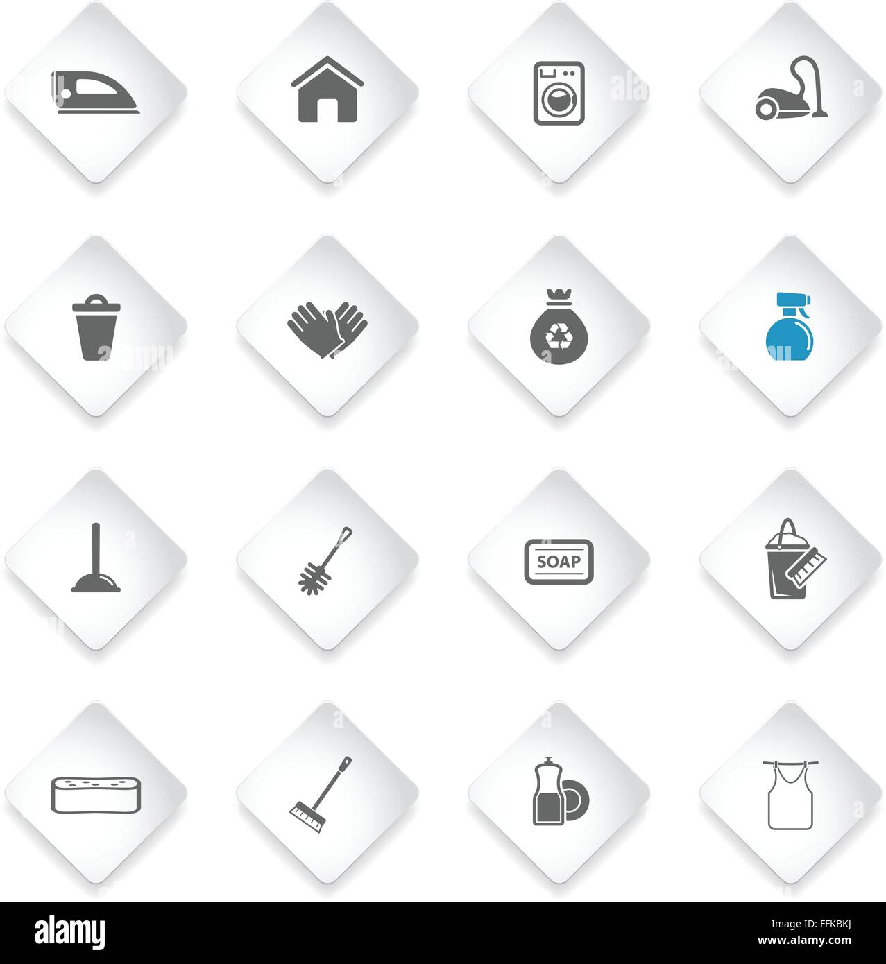 Cleaning service simply icons Stock Vector Image & Art - Alamy