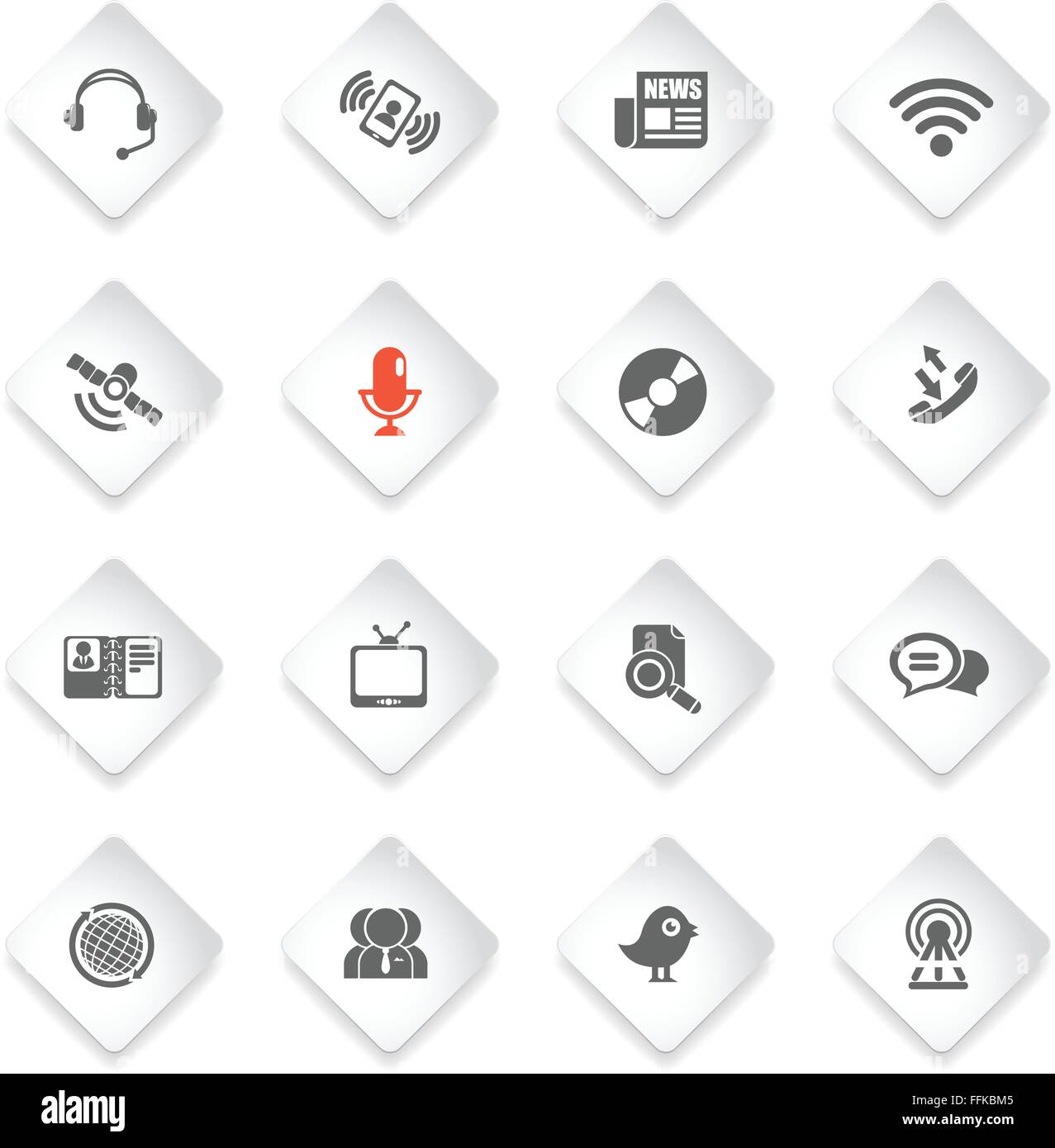 Communication icons set Stock Vector Image & Art - Alamy