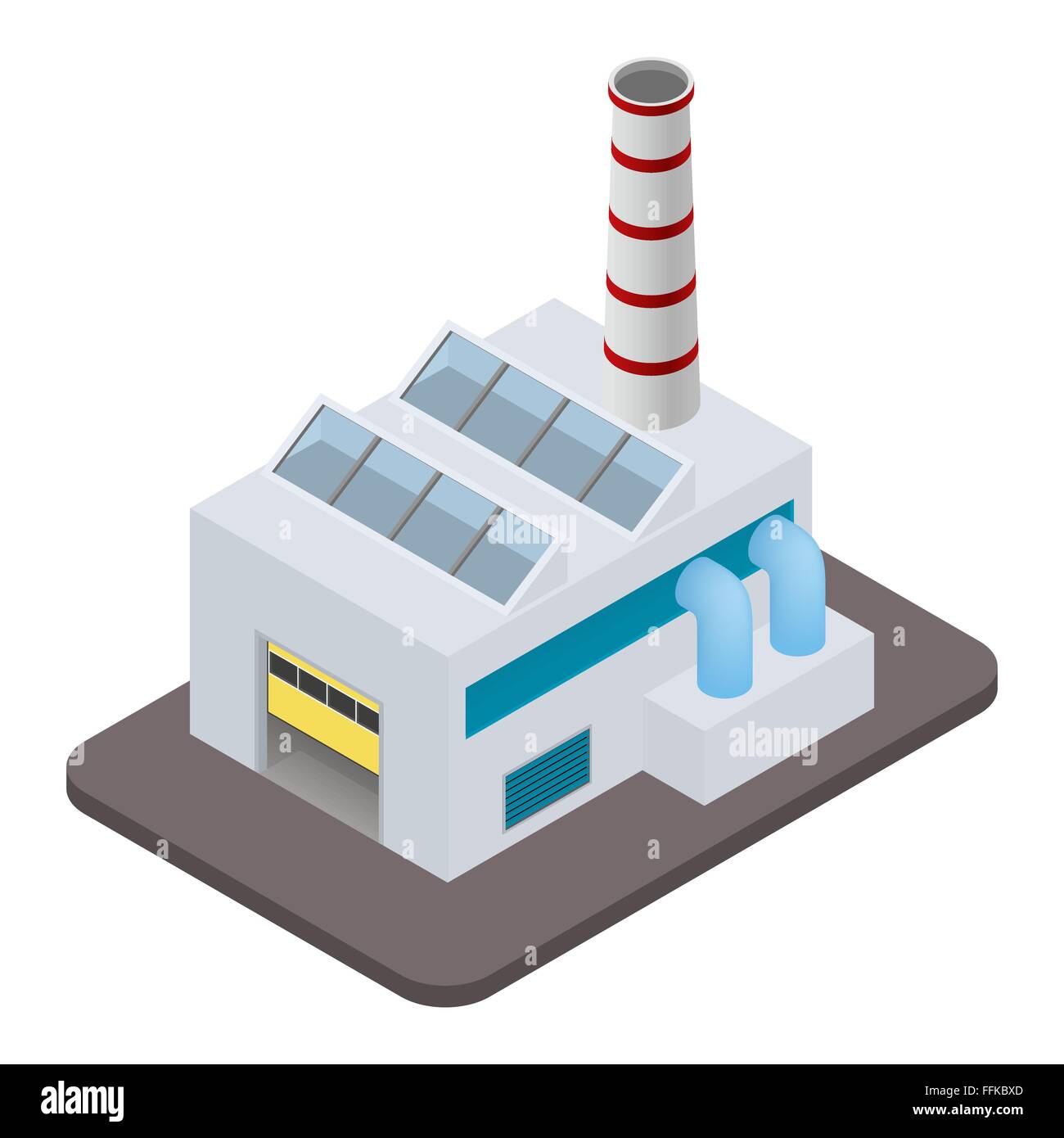 Vector isometric factory building icon Stock Vector Image & Art - Alamy