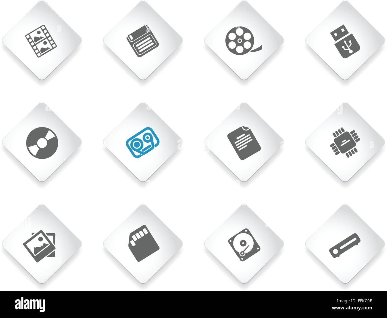 Information carriers icons Stock Vector Image & Art - Alamy