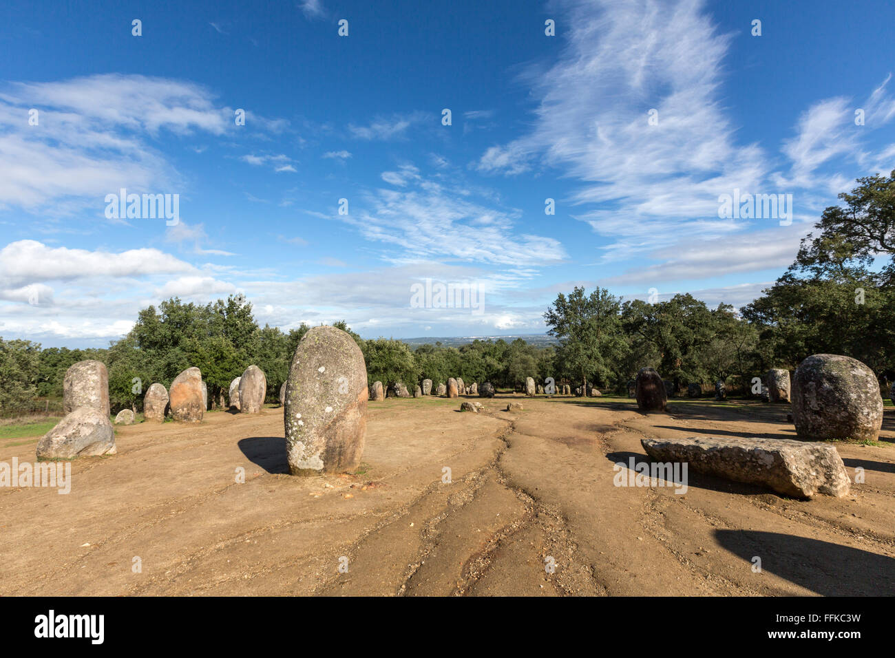 Portugal archaeological site megalithic structures hi-res stock ...
