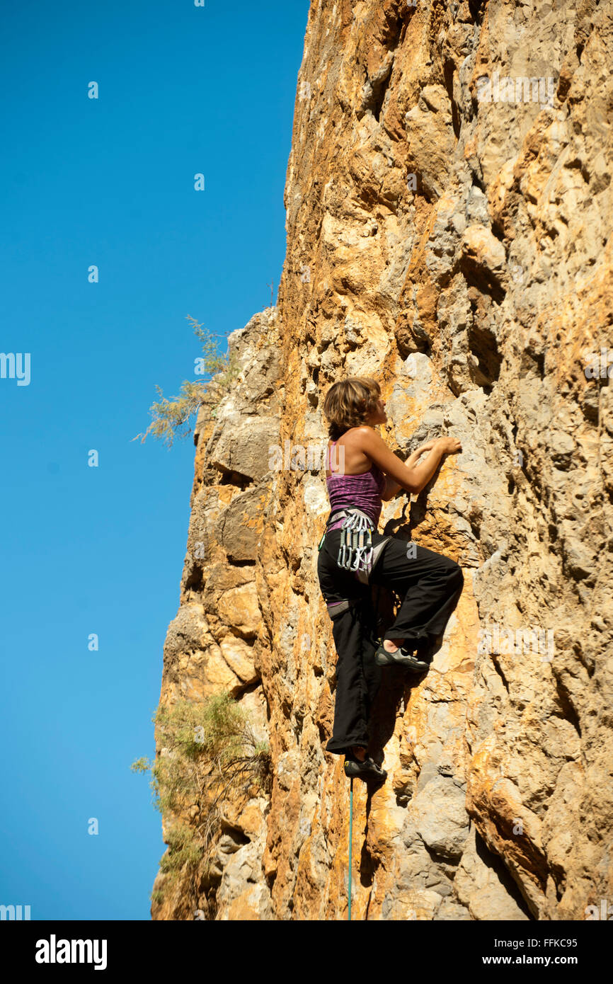 Griechenland, Kreta, Schlucht Agiofarango, ein Kletterparadies Stock ...