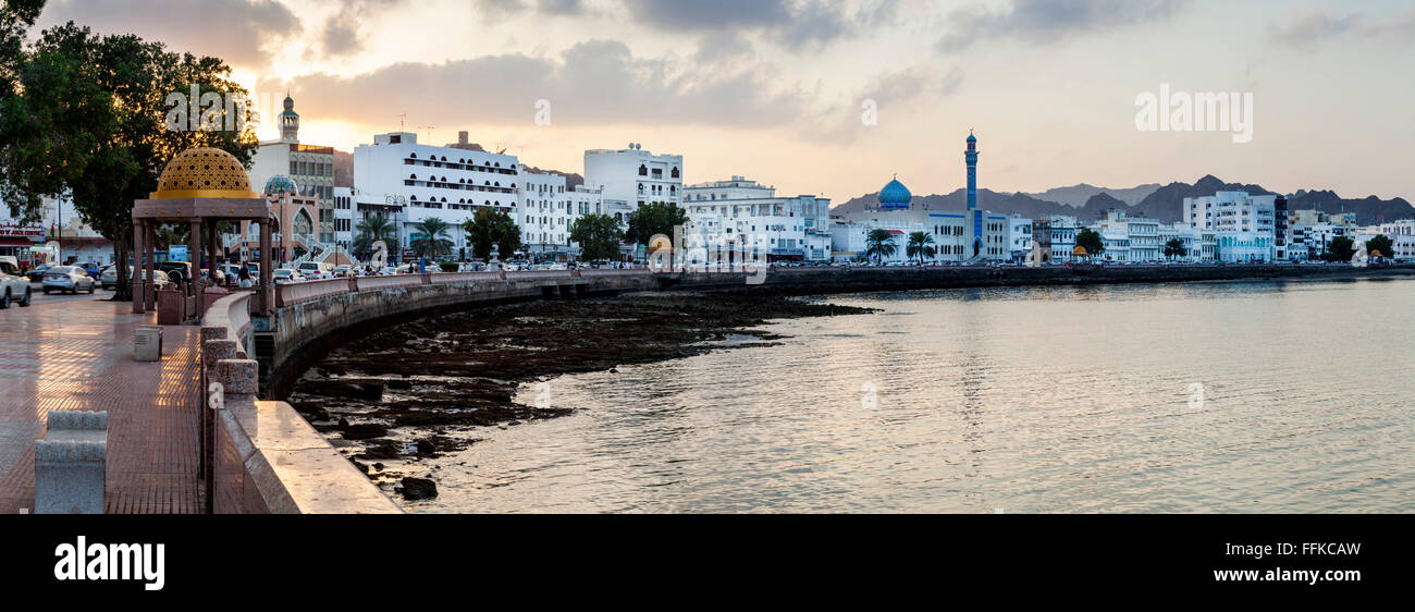 A Panorama Of The Corniche (Promenade) At Muttrah, Muscat, Sultanate Of ...