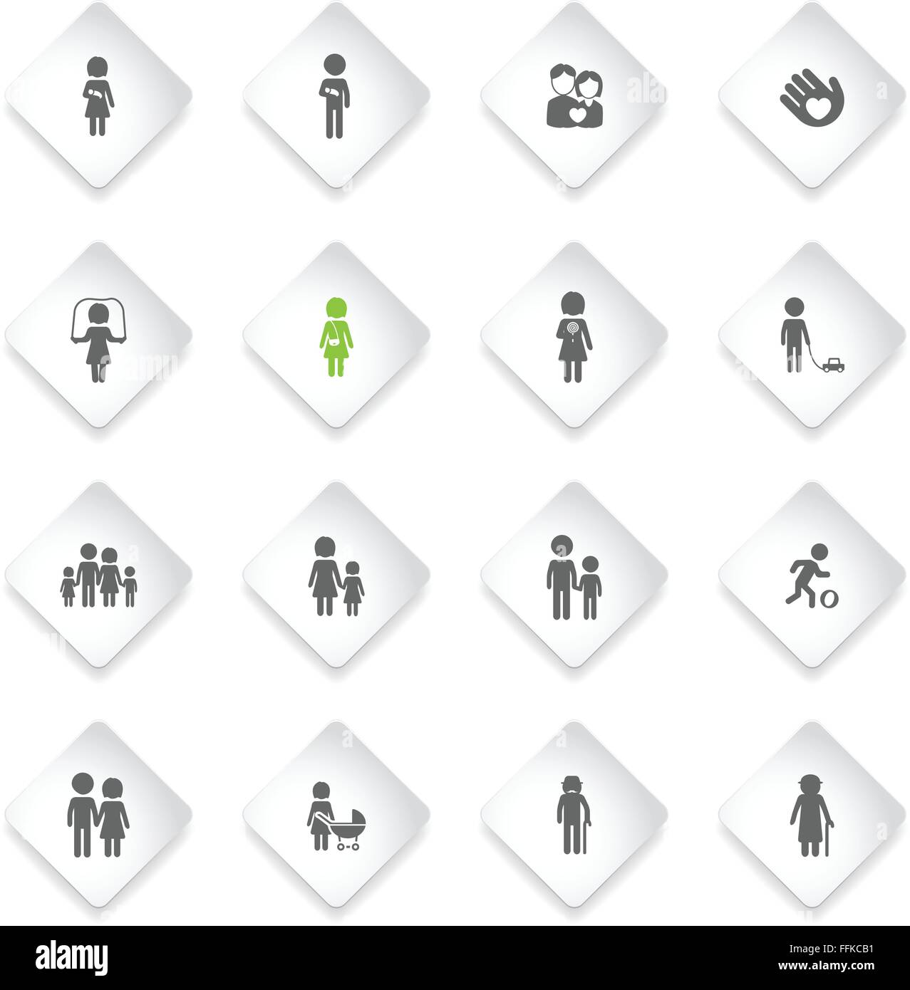 Family running with arms Stock Vector Images - Alamy