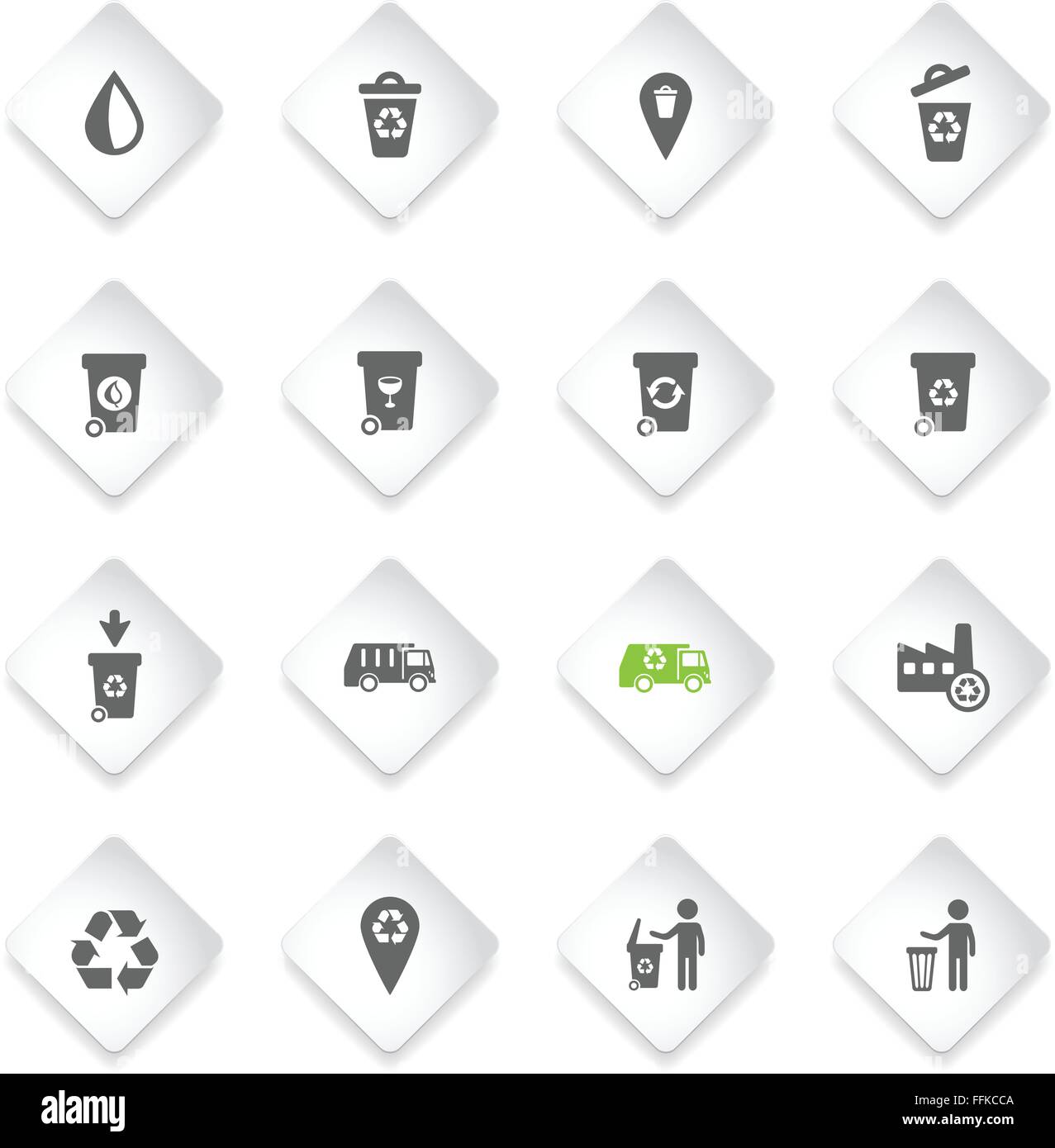 Garbage simply icons Stock Vector Image & Art - Alamy