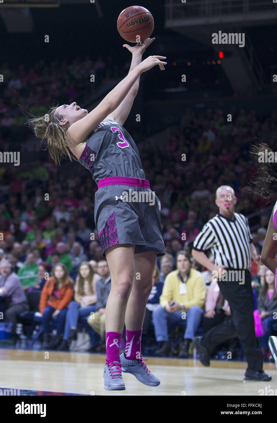 South Bend, Indiana, USA. 14th Feb, 2016. Notre Dame guard Marina ...