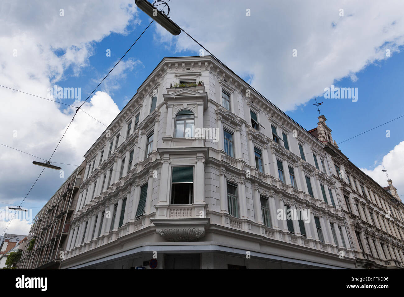 Architecture of the downtown in Graz, Austria. Graz is the capital of ...