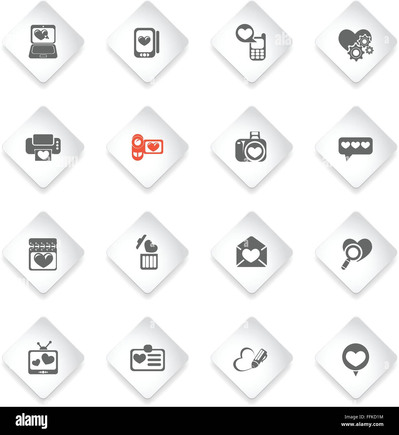 Love messages icon set Stock Vector Image & Art - Alamy