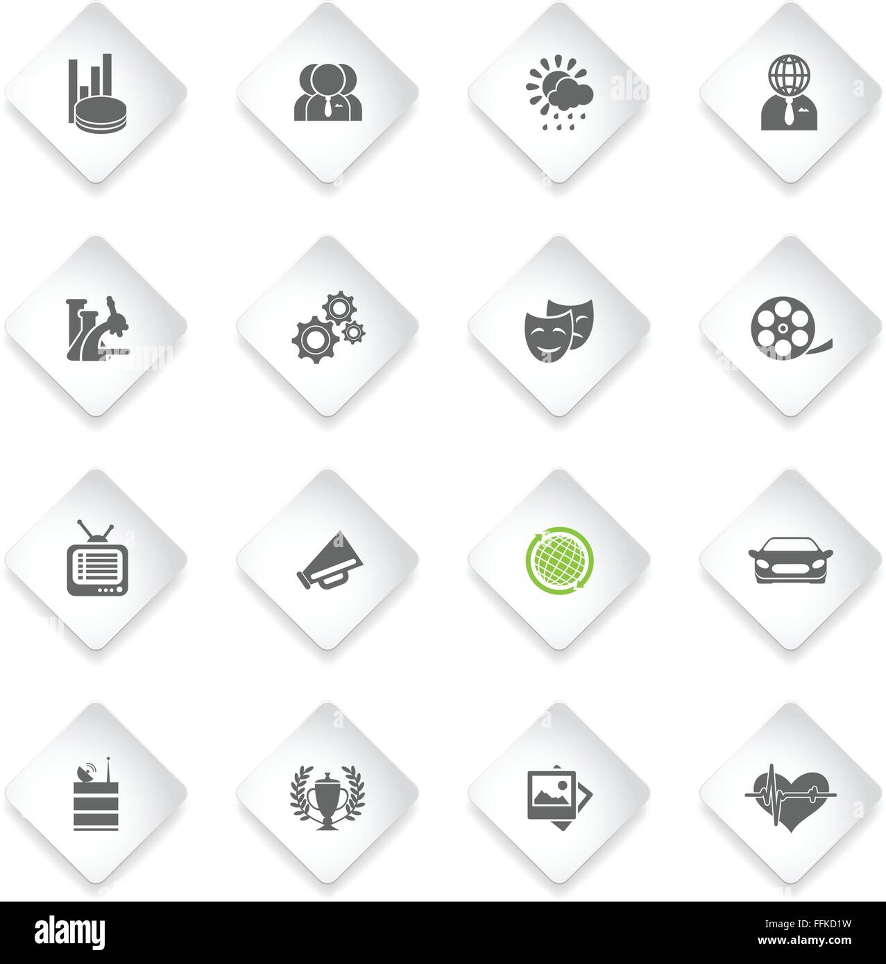 Media vector icon set Stock Vector Image & Art - Alamy