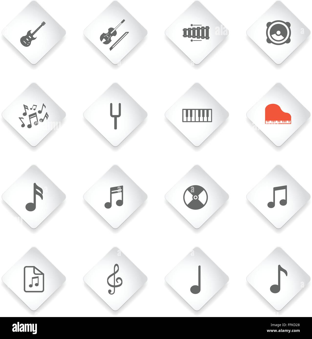 Music simply icons Stock Vector Image & Art - Alamy